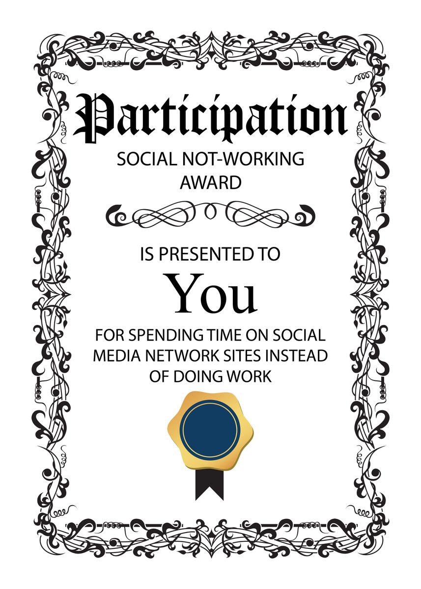 'Certificate Funny Wall Art' Poster by Decoratier Qwerdenker | Displate