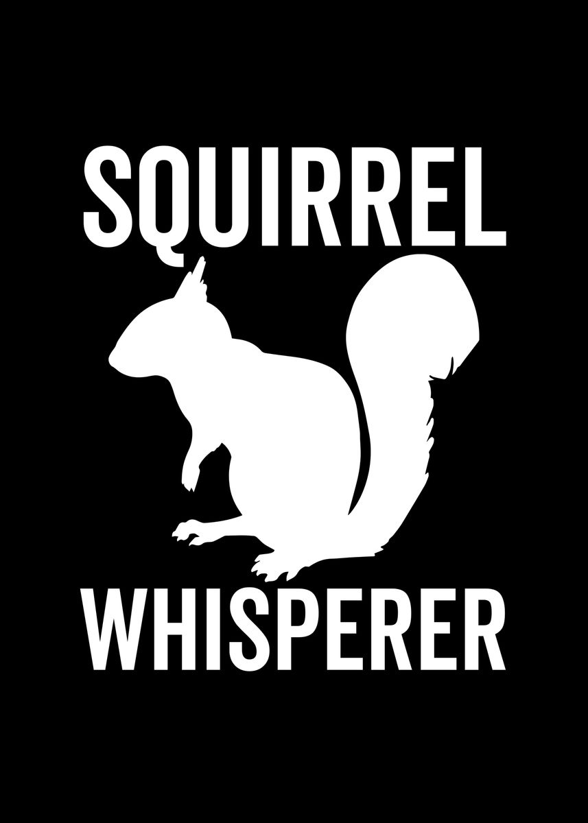 'Squirrel Whisperer' Poster by Francois Ringuette | Displate