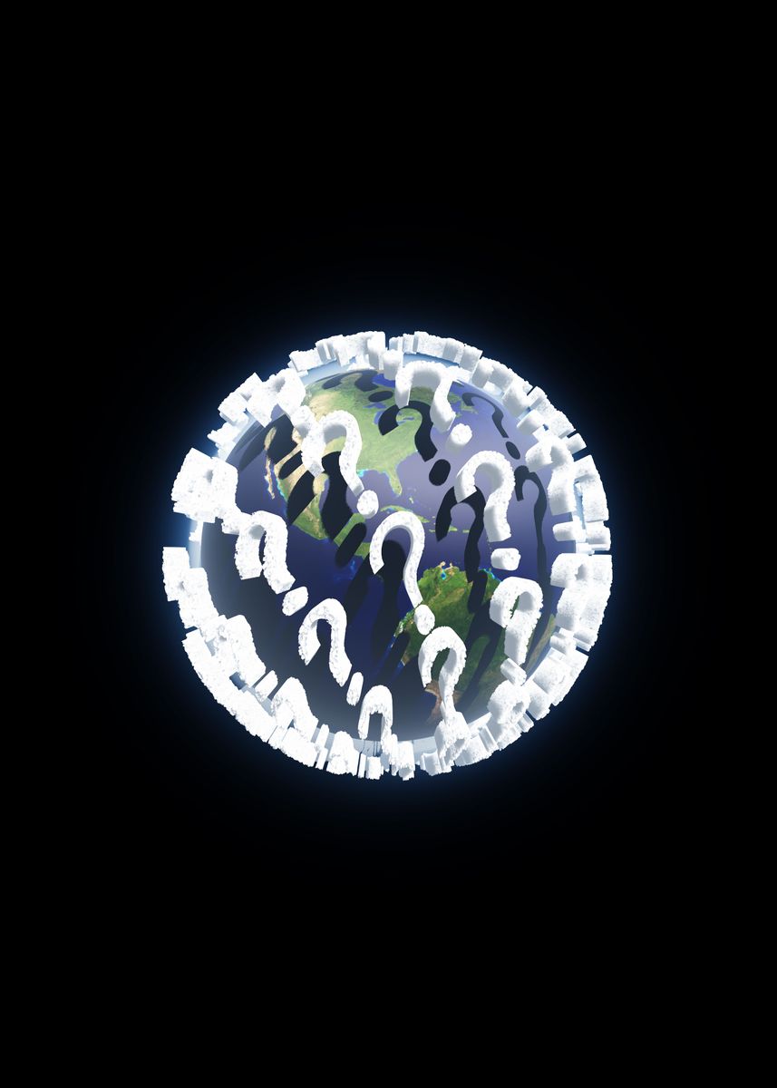 'Question Earth' Poster, picture, metal print, paint by Bruce Rolff ...