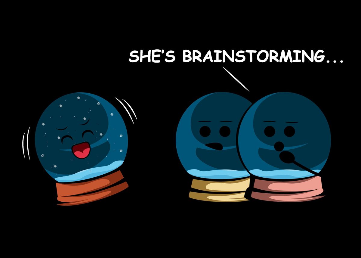 'Brainstorming Funny Friend' Poster by Powdertoastman | Displate