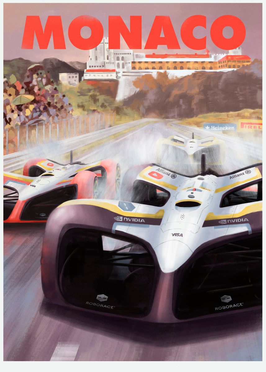 'Roborace poster 4' Poster, picture, metal print, paint by Anna Butova ...
