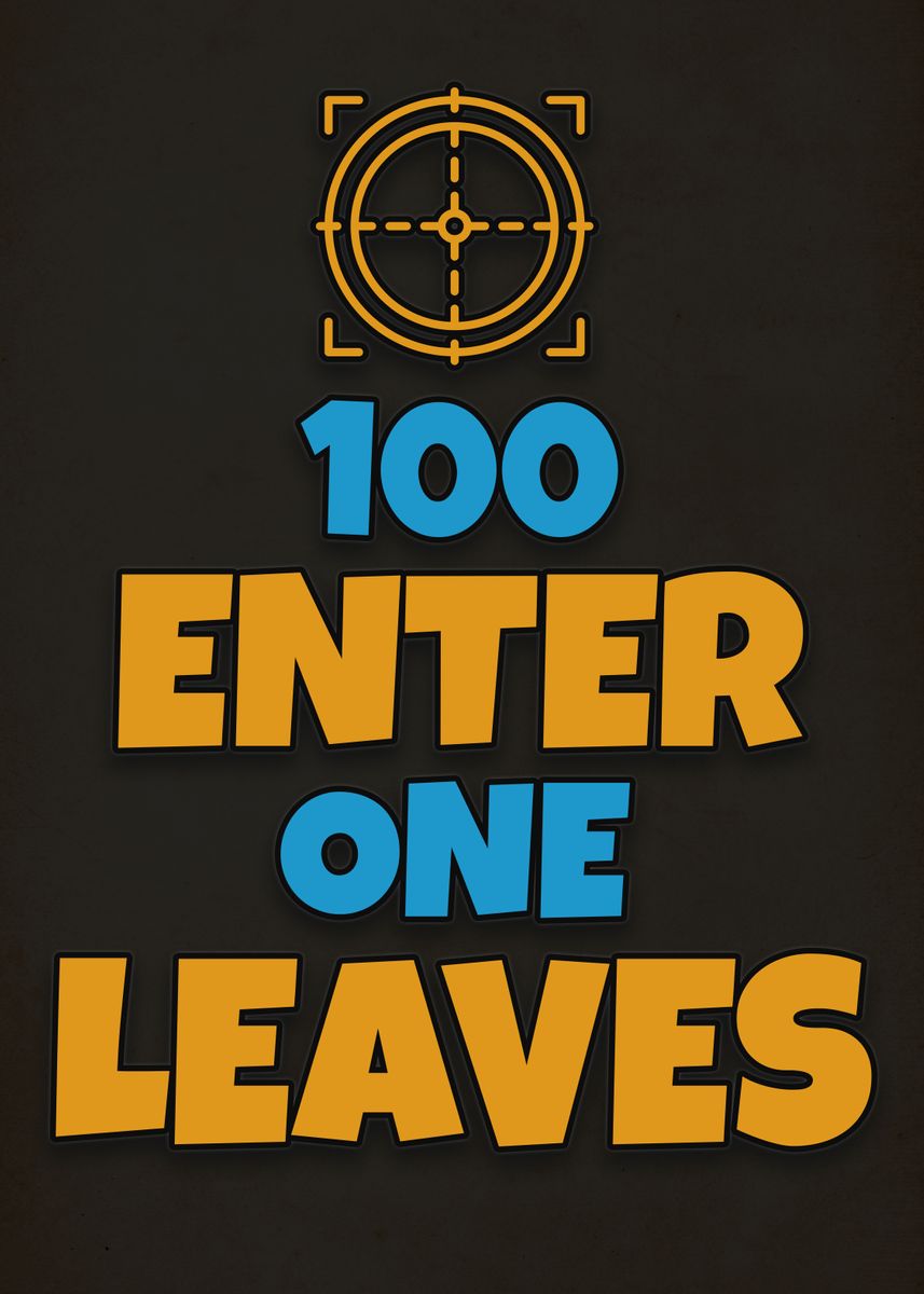 '100 Enter ONE Leaves' Poster, picture, metal print, paint by OliArt ...
