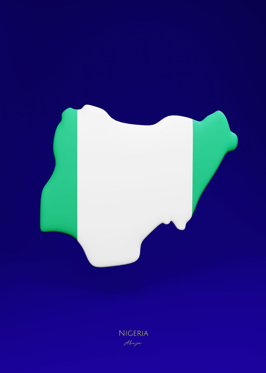 'Nigeria Abuja Lagos Naira' Poster, picture, metal print, paint by ...