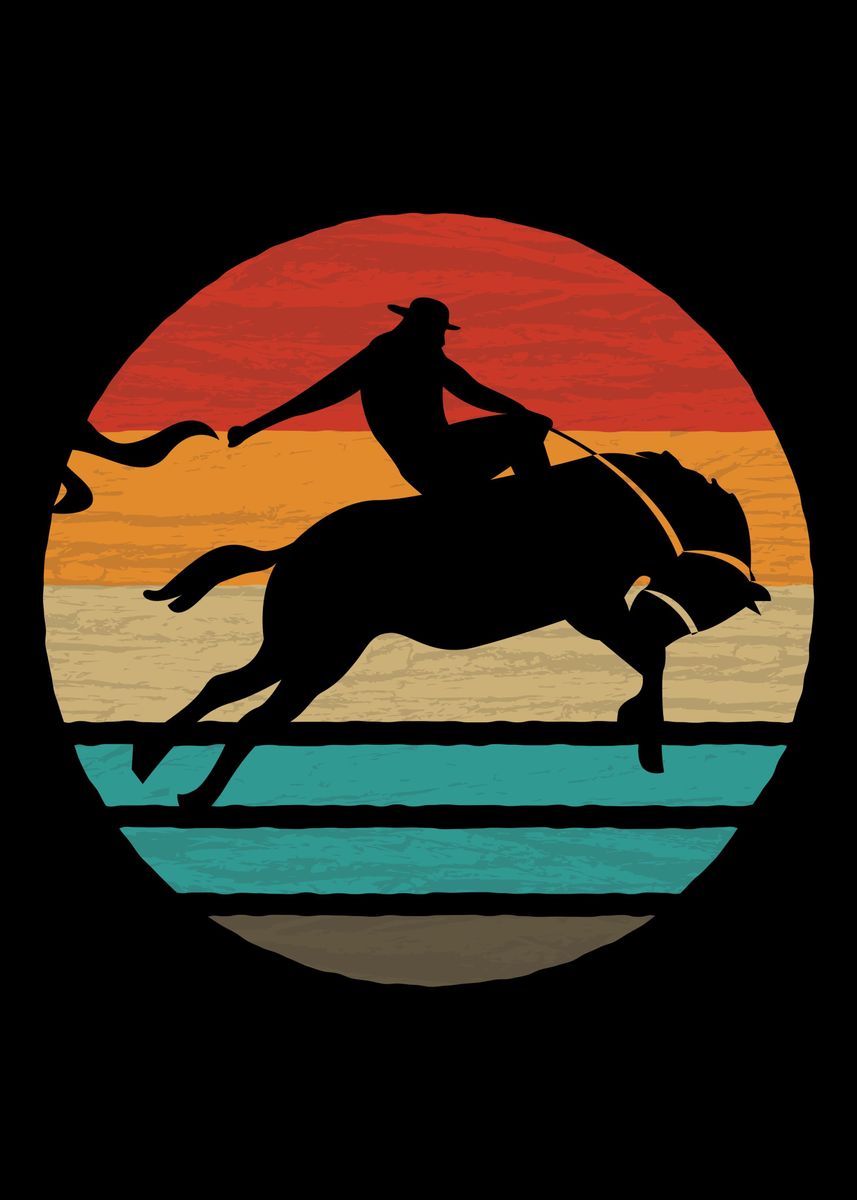 'Rodeo Retro Vintage' Poster by royalsigns | Displate