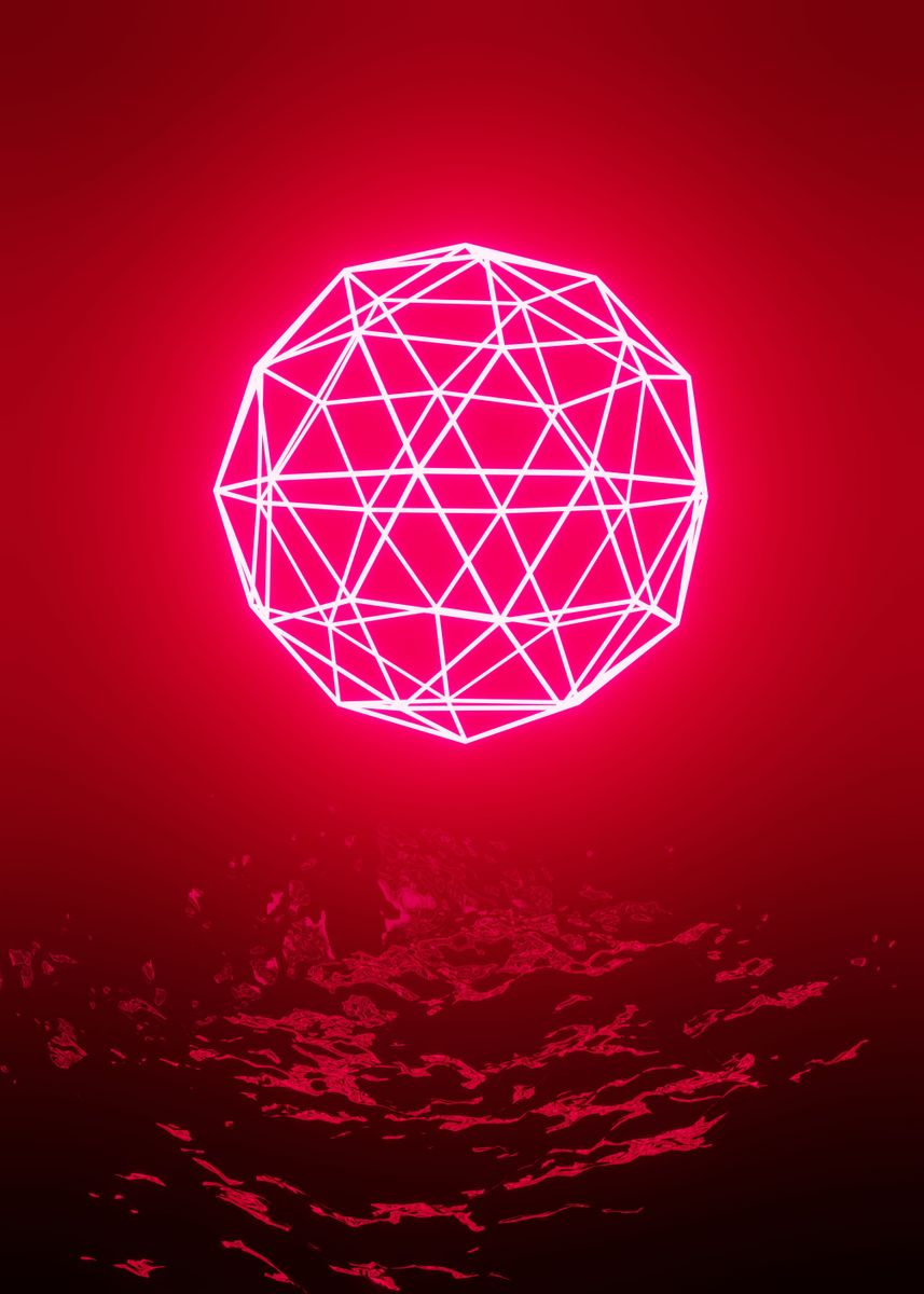 'Retro Neon 6' Poster, picture, metal print, paint by Banana Images ...