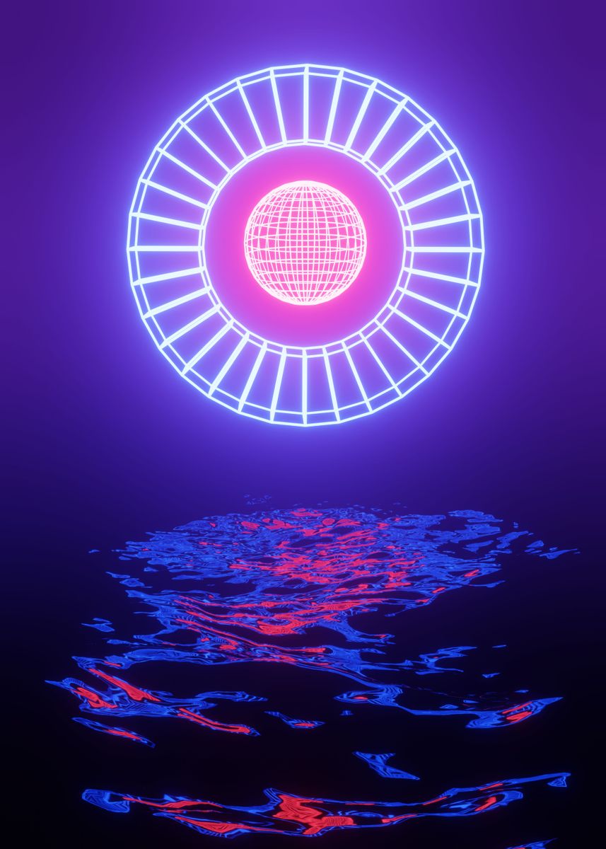 'Retro Neon 4' Poster by Banana Images | Displate