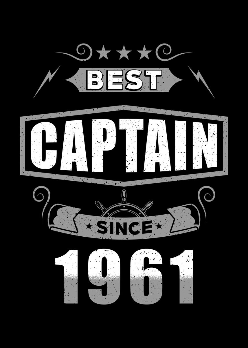 'Captains Birthday Best' Poster, picture, metal print, paint by schmugo ...