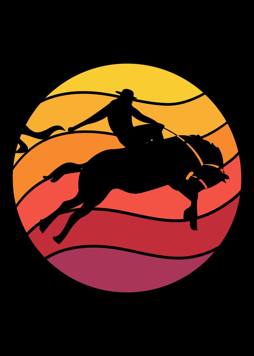 'Rodeo Retro Vintage' Poster by royalsigns | Displate