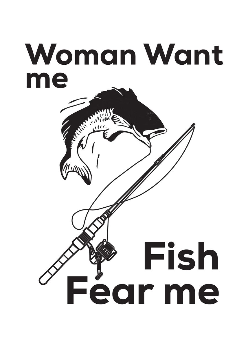 'Fish fear me' Poster, picture, metal print, paint by DanielSaverio De ...