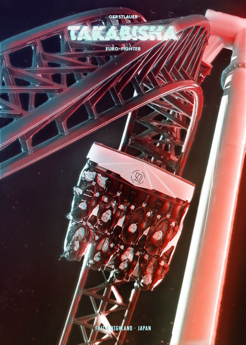 'Takabisha' Poster, picture, metal print, paint by Maxime Arbez | Displate