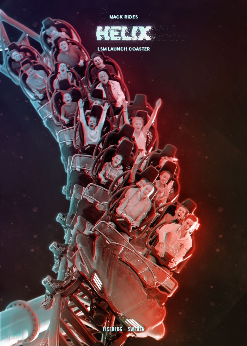 'Helix' Poster, picture, metal print, paint by Maxime Arbez | Displate