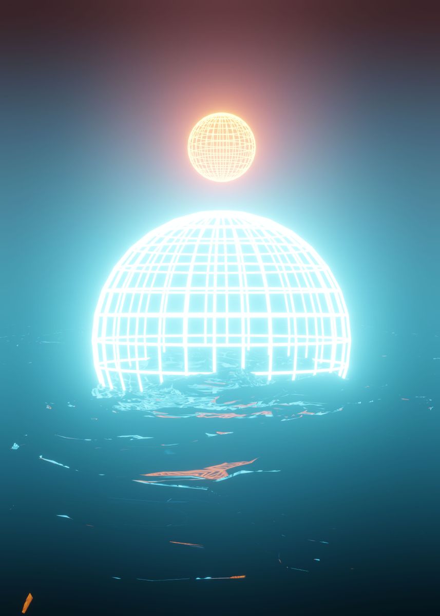 'Retro Neon 5' Poster by Banana Images | Displate