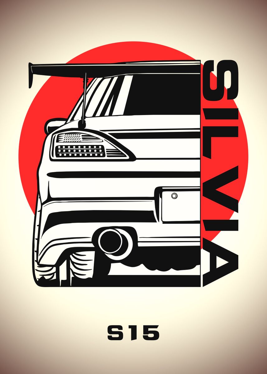 'Nissan Silvia S15' Poster, picture, metal print, paint by Faissal ...