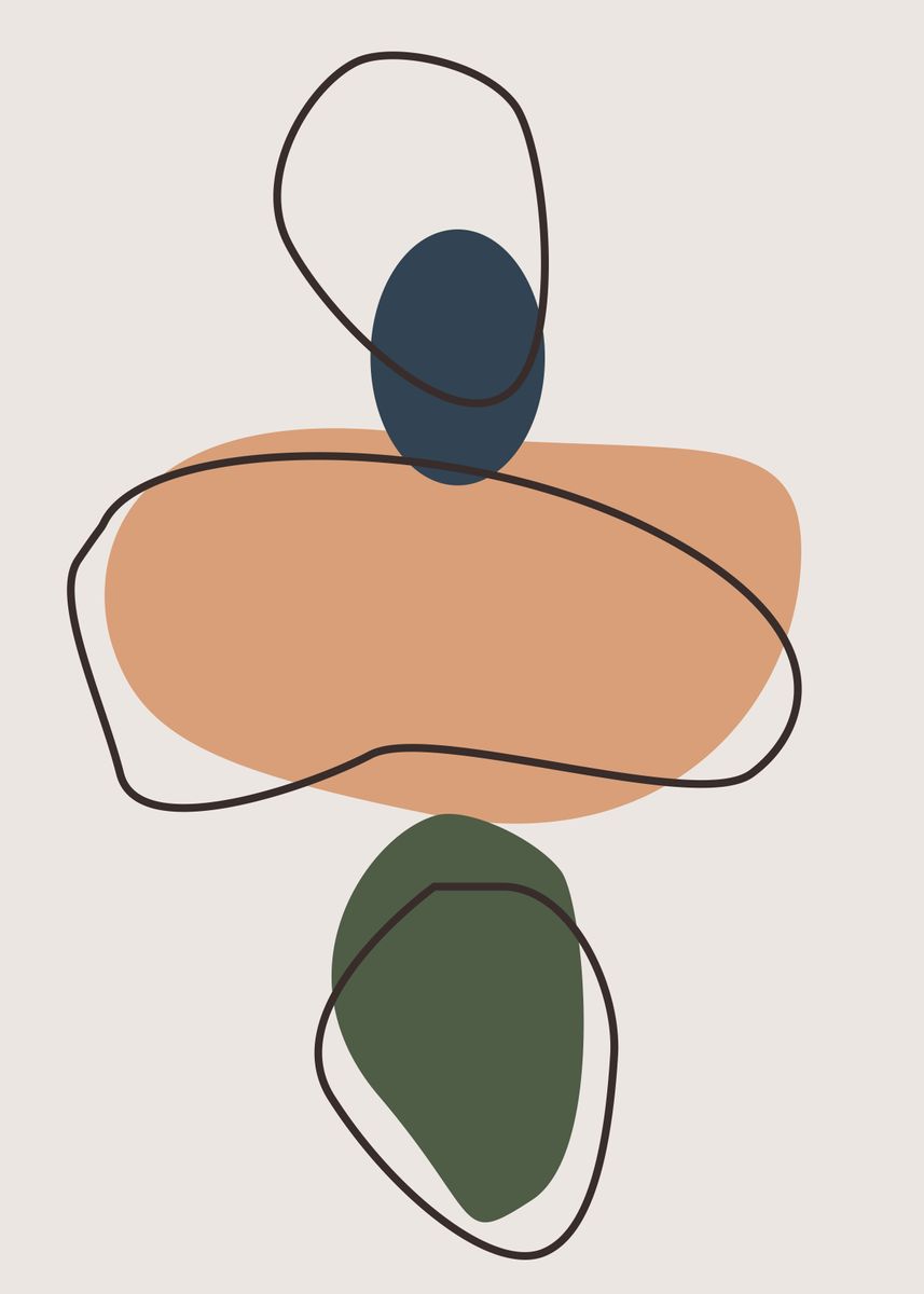 'Line abstract shapes' Poster by Human Shadow | Displate