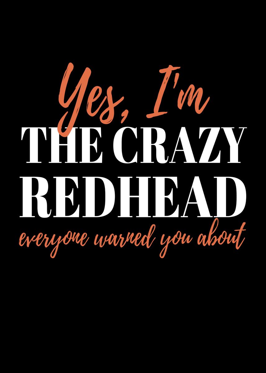 'Redhead Crazy Redhead Mc1r' Poster by Mooon | Displate