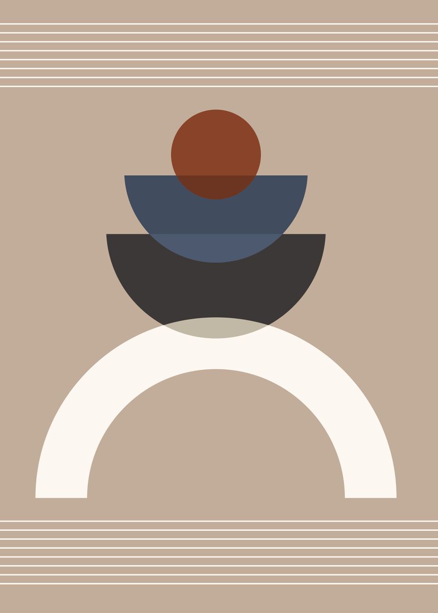 'Abstract geometry line art' Poster, picture, metal print, paint by ...