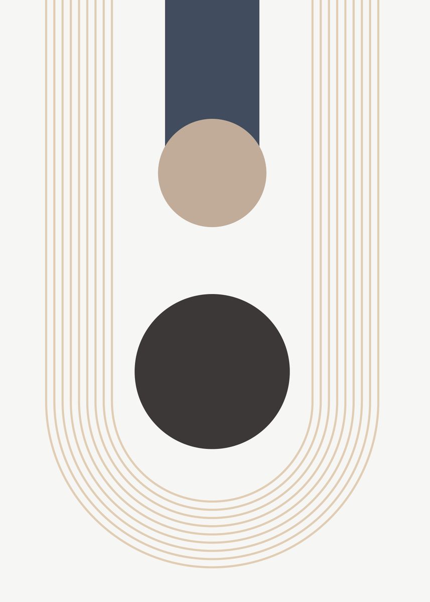 'Abstract circle modern art' Poster, picture, metal print, paint by ...