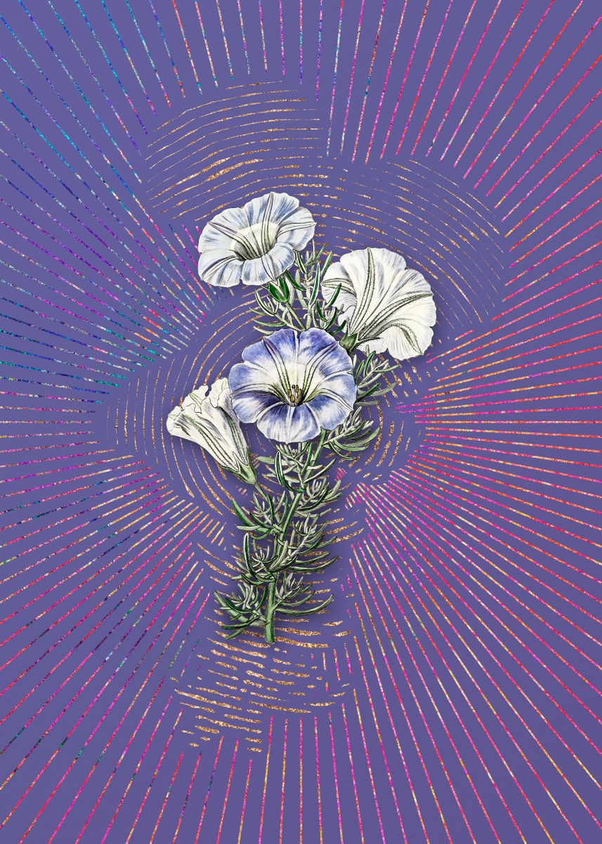 'Sky Blue Alona Flower' Poster, picture, metal print, paint by Holy ...