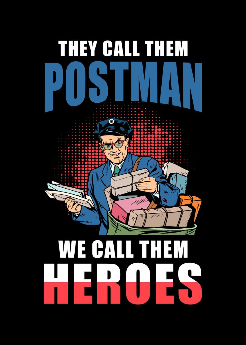 'Postman Gift' Poster, picture, metal print, paint by schmugo | Displate