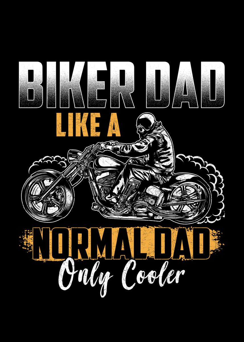 'Funny Motorcycles Graphic' Poster, picture, metal print, paint by ...