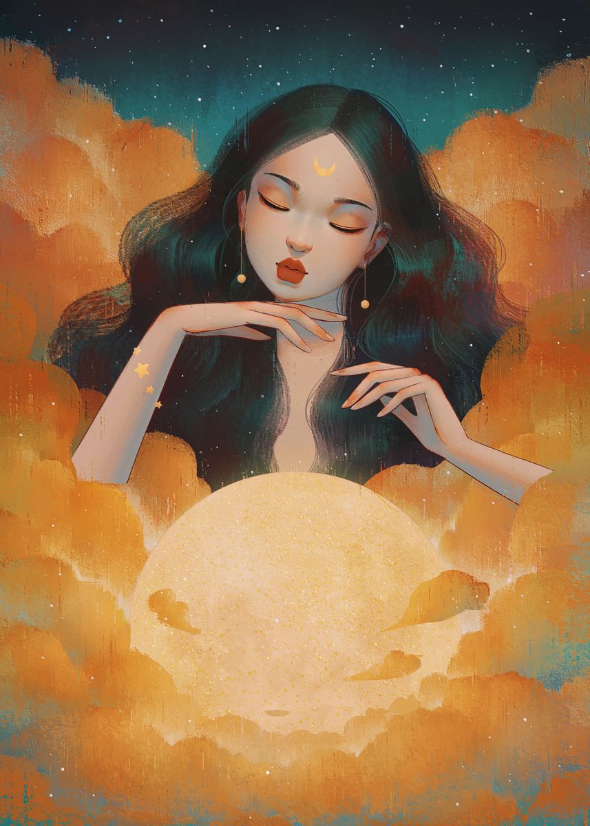 'CloudMoon06' Poster by Anky Moore | Displate