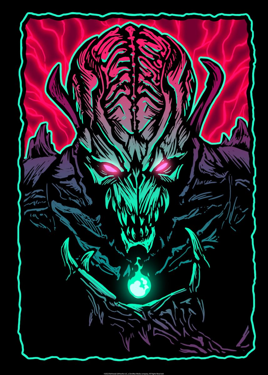 'Brain' Poster, picture, metal print, paint by DOOM | Displate