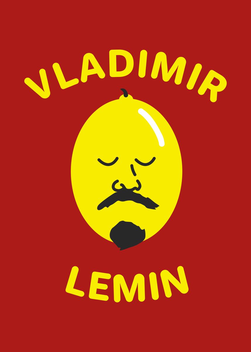 'Vladimir Lemin' Poster, picture, metal print, paint by Yipptee | Displate