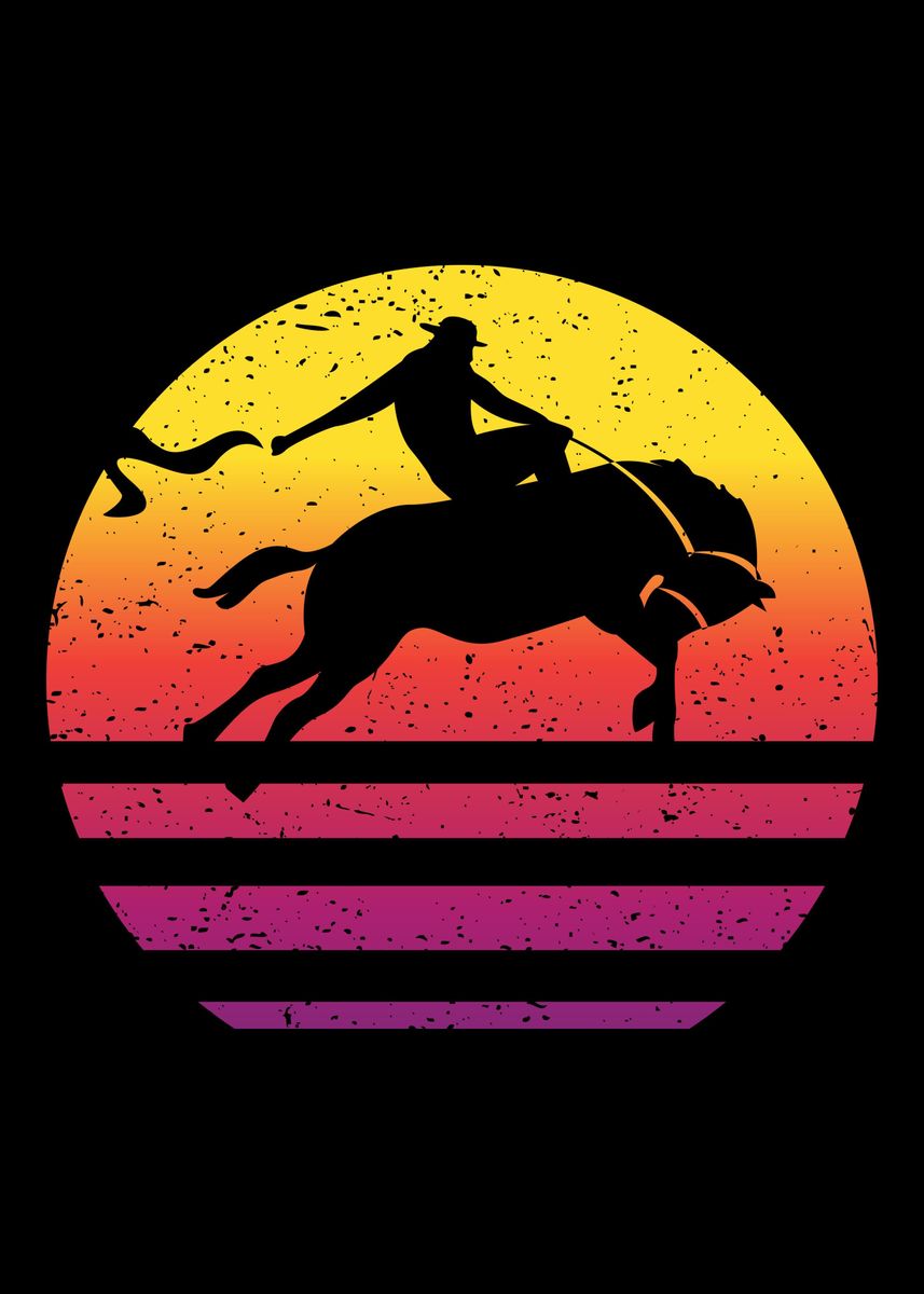 'Rodeo Retro Vintage' Poster by royalsigns | Displate
