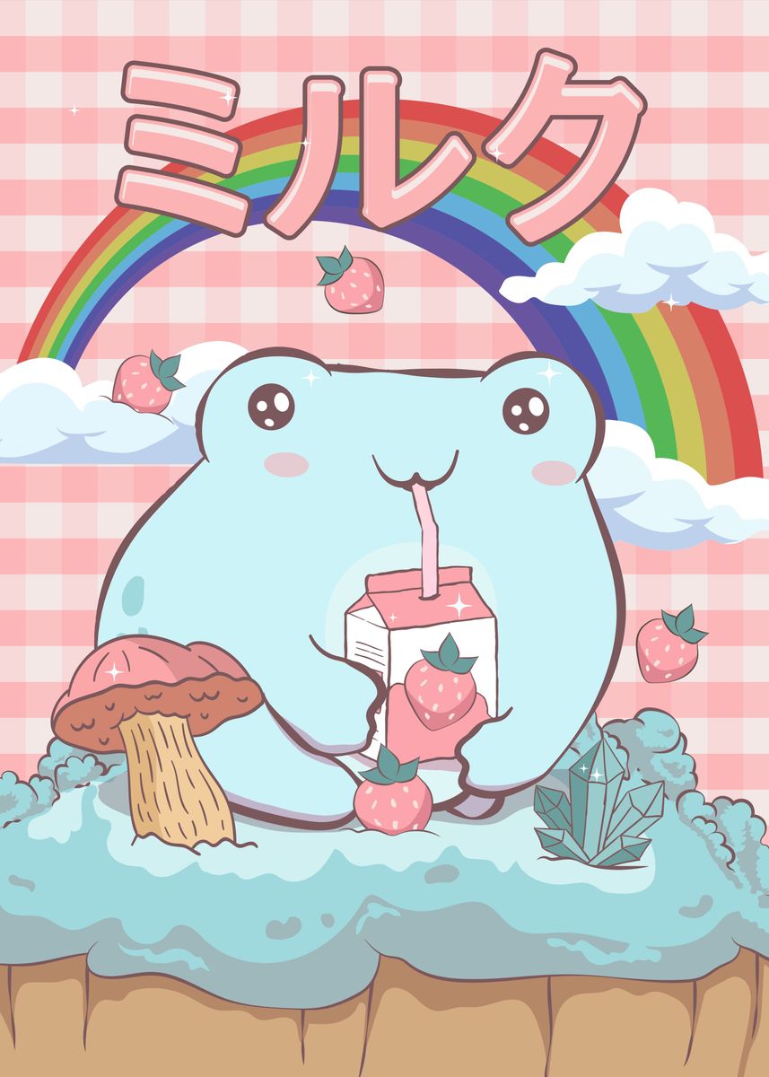 'Cottagecore Kawaii Frog' Poster by AestheticAlex | Displate