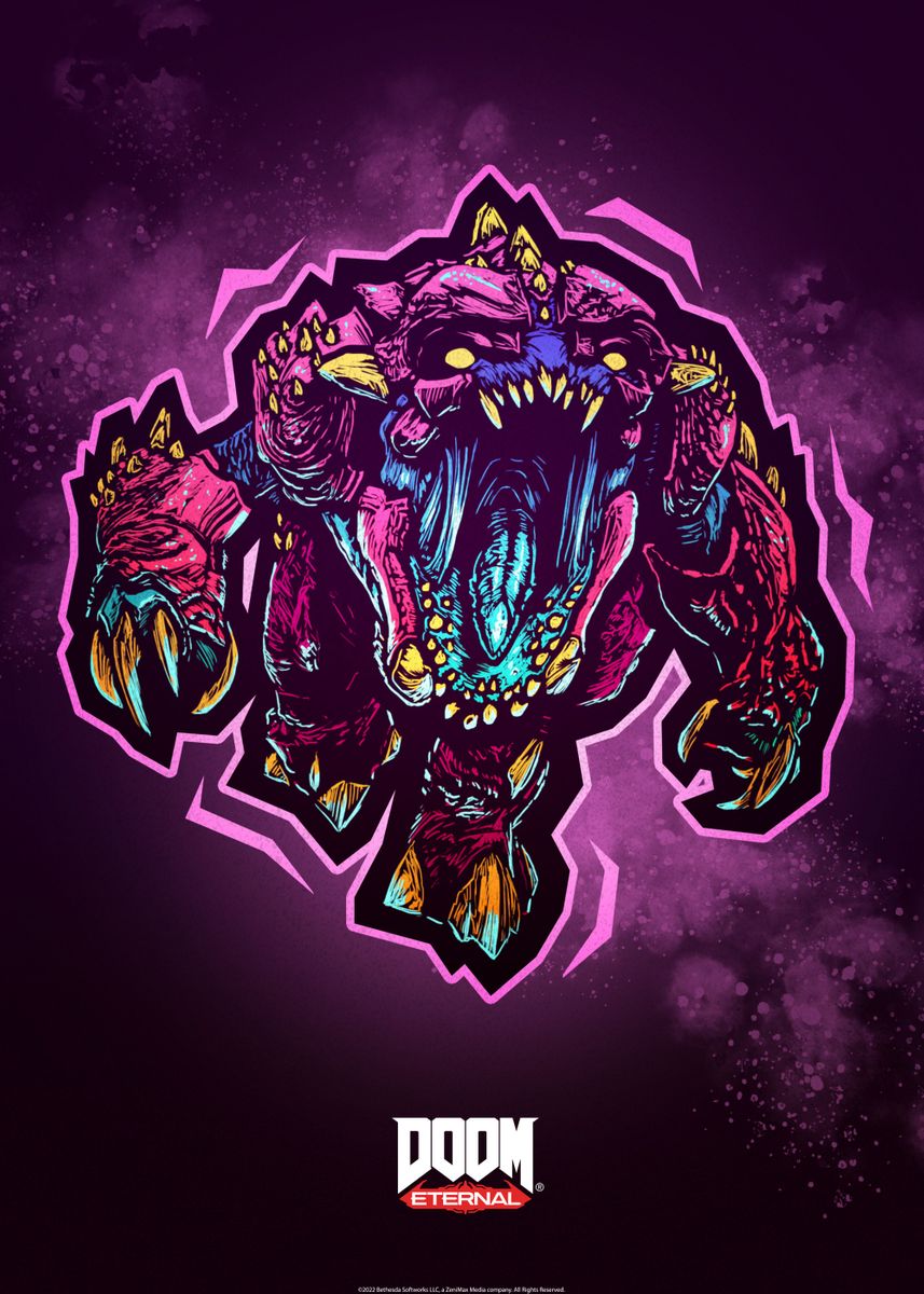 'Purple' Poster, picture, metal print, paint by DOOM | Displate