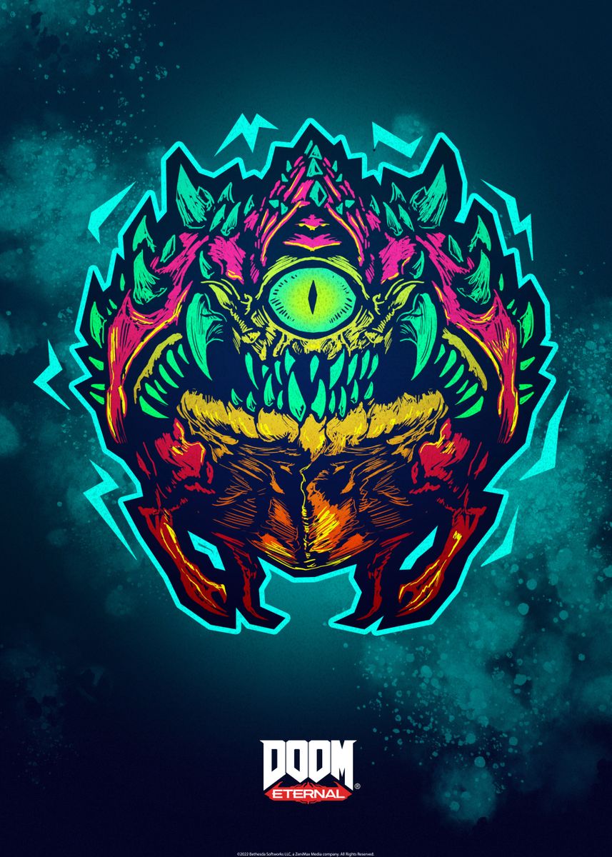 'Doom Eye' Poster, picture, metal print, paint by DOOM | Displate