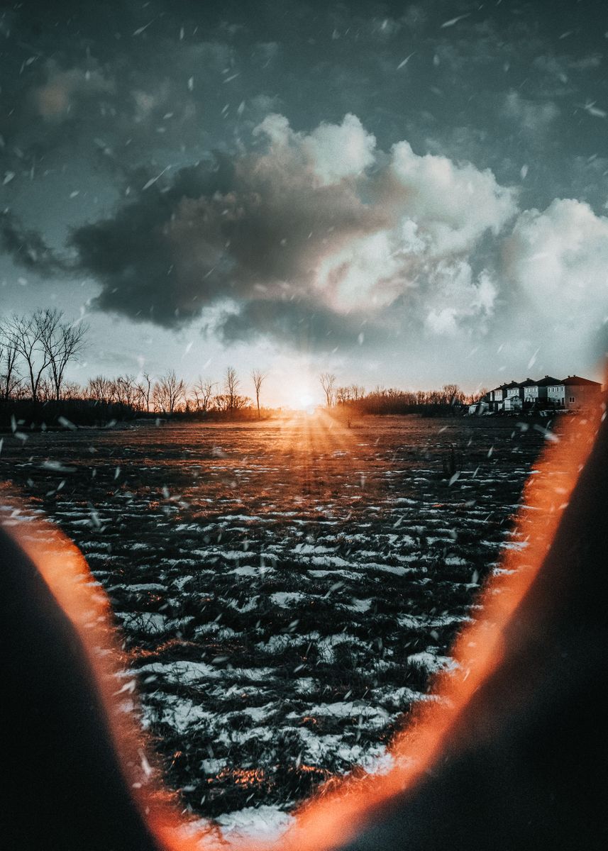 'Winter Sunset' Poster by Benjamin Bryer | Displate