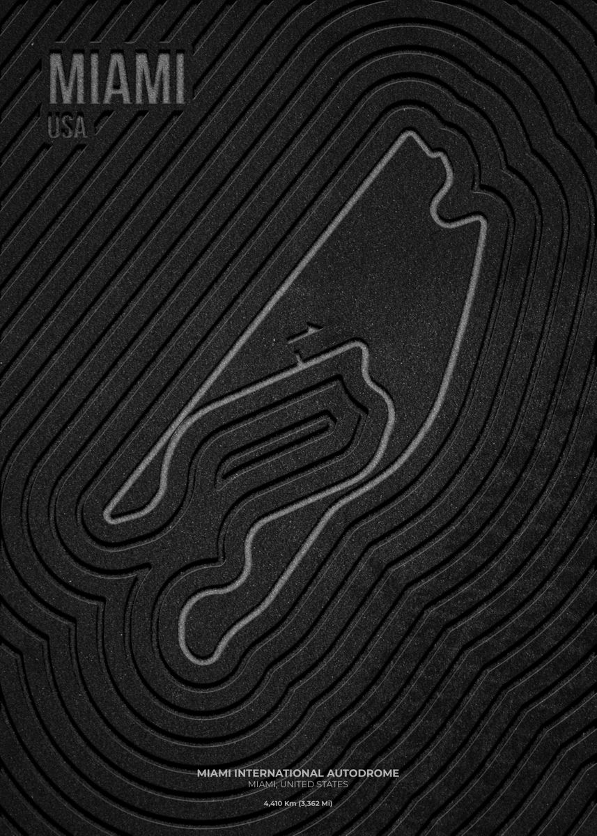 'GP USA Miami' Poster, picture, metal print, paint by MauriTz Design ...