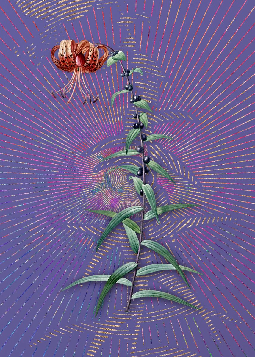 'Vintage Tiger Lily 2 Art' Poster, picture, metal print, paint by Holy ...