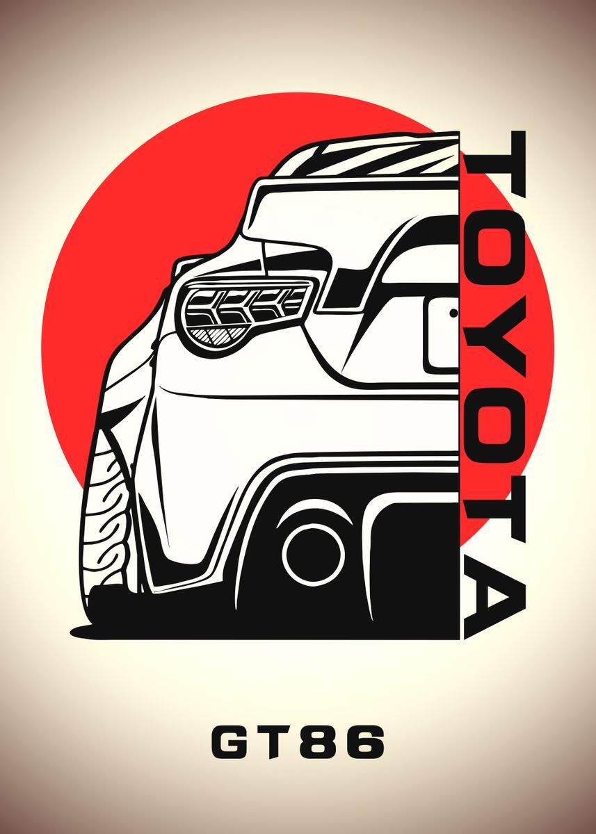'Toyota GT86' Poster, picture, metal print, paint by Faissal Thomas ...