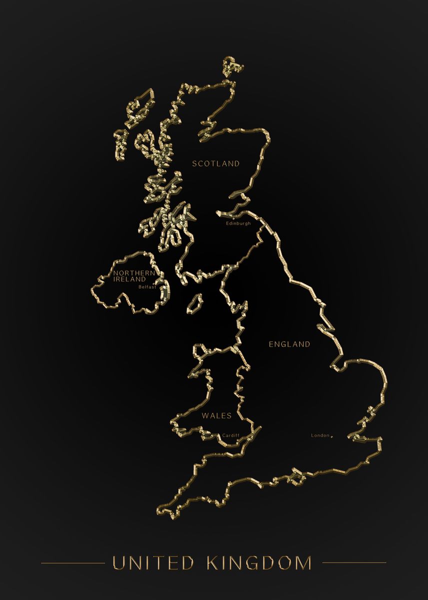 'United Kingdom' Poster by EPdraw | Displate