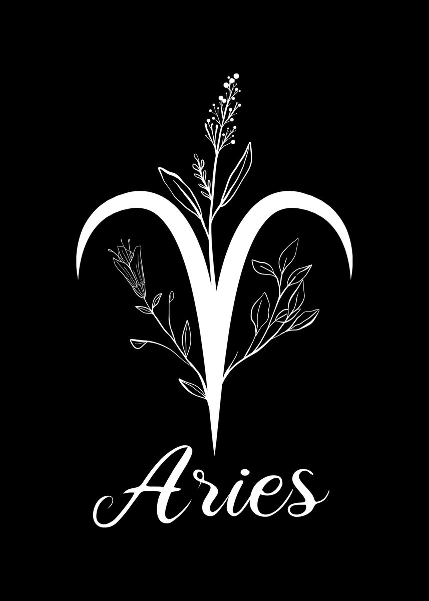 'Cottagecore Aries Sign' Poster, picture, metal print, paint by ...