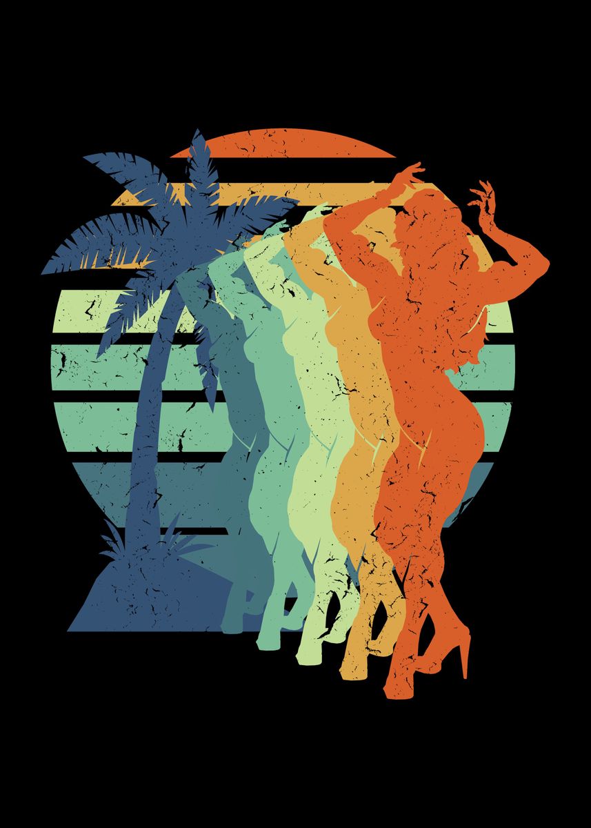 'Retro Bodybuilder Women ' Poster, picture, metal print, paint by ...