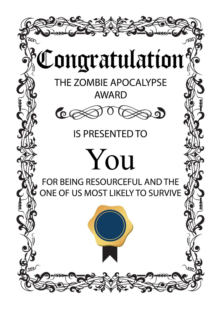 'Family Funny Certificate' Poster by Decoratier Qwerdenker | Displate