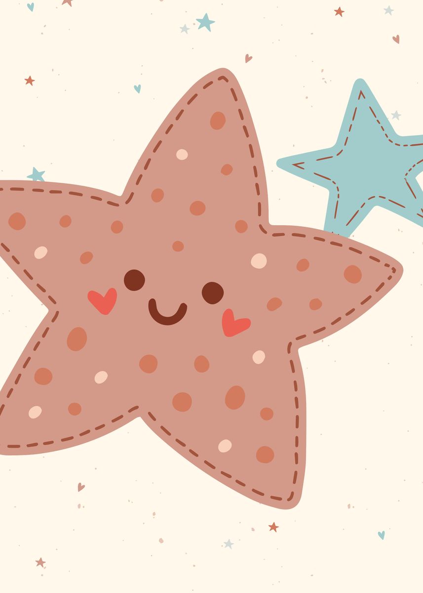 'Cute Kids Poster Star' Poster, picture, metal print, paint by afdesign ...