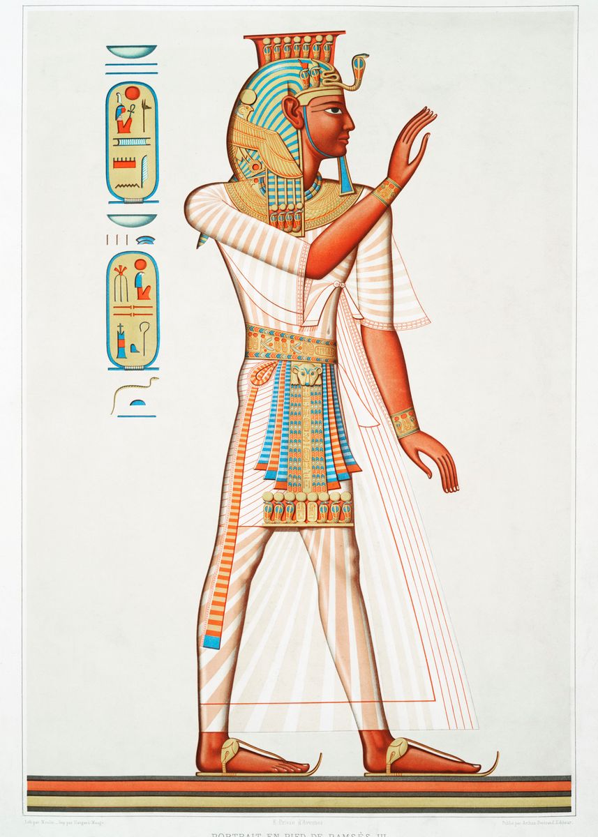'Portrait of Rameses III' Poster, picture, metal print, paint by ...