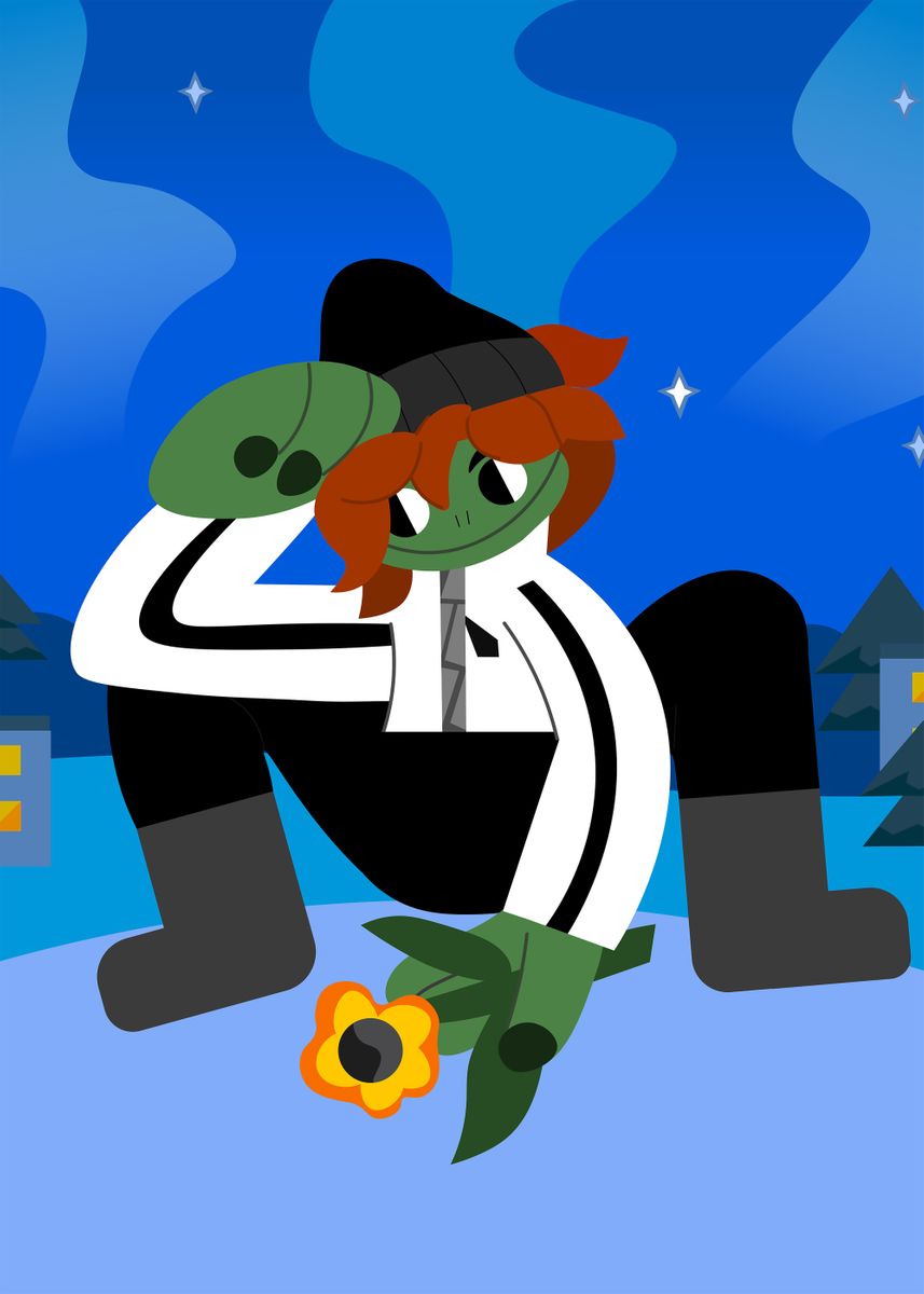 'Love of punk frog' Poster by indrikzverrr | Displate