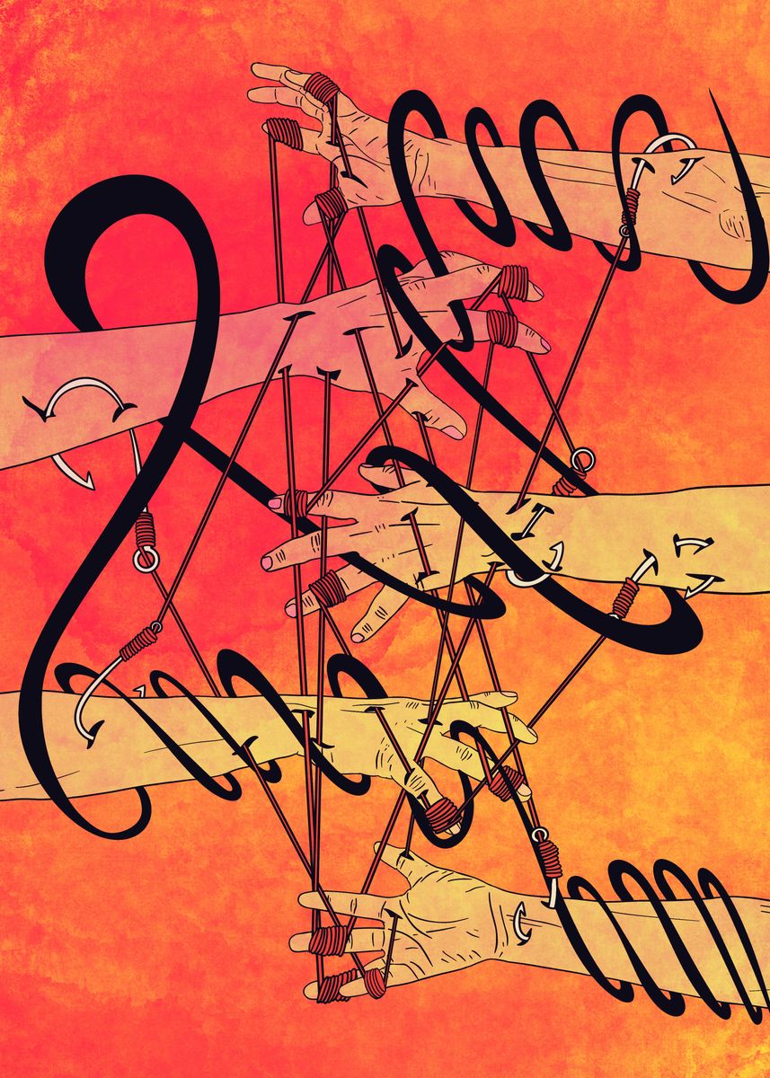 'Entanglement no 1984' Poster, picture, metal print, paint by Hani Amir ...