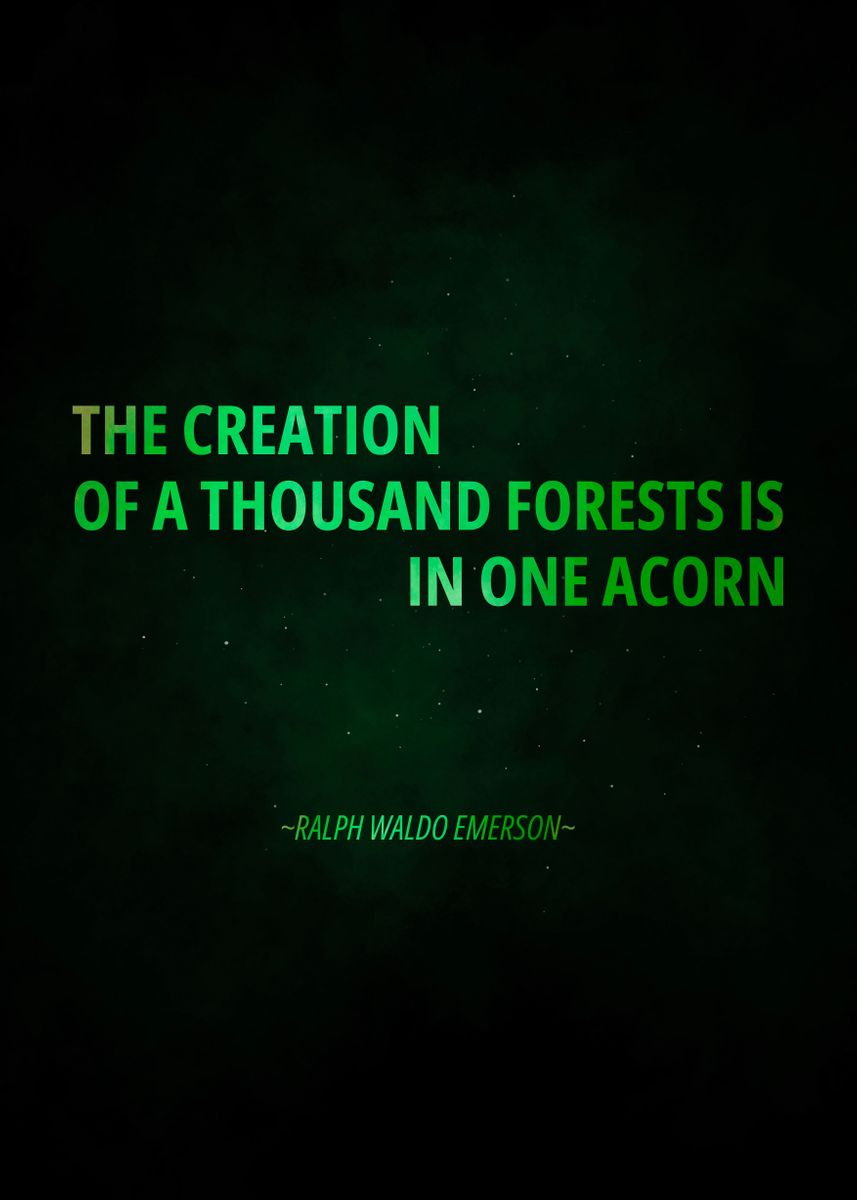 'One Acorn' Poster, picture, metal print, paint by WiseWordsWonders ...