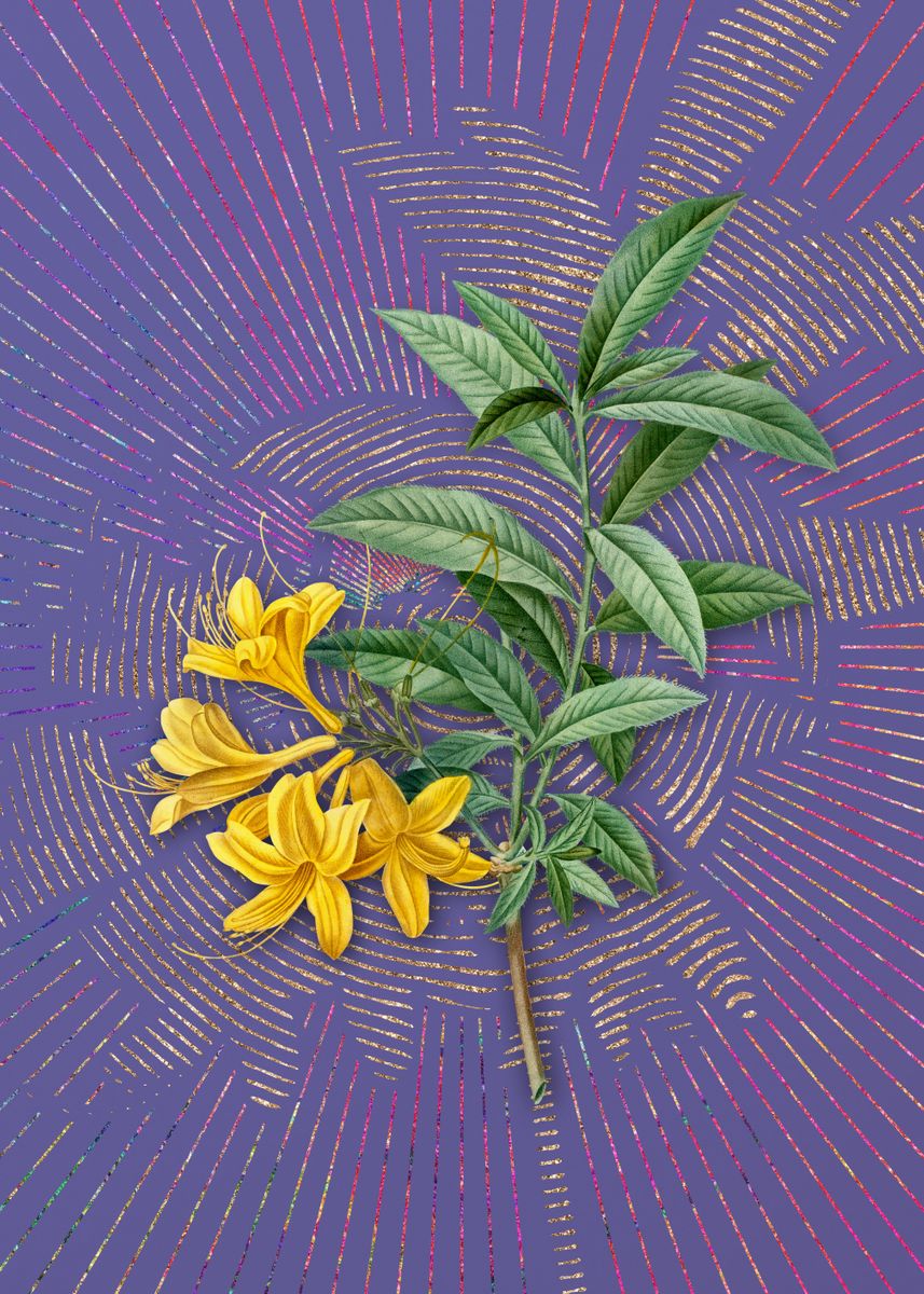 'Vintage Yellow Azalea' Poster, picture, metal print, paint by Holy ...