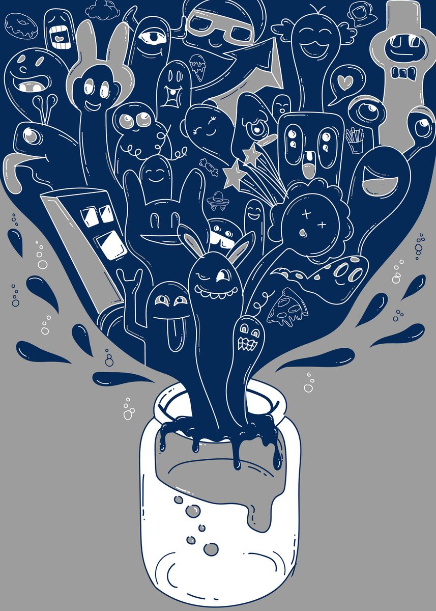 'Exploding beer can' Poster by LunaDreamAddict | Displate