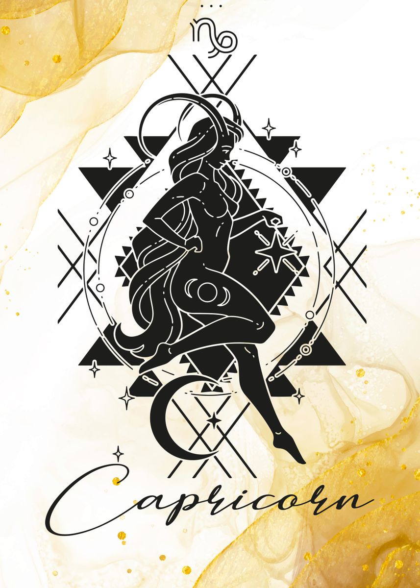 'Zodiac sign capricorn' Poster by Stefan Merz | Displate