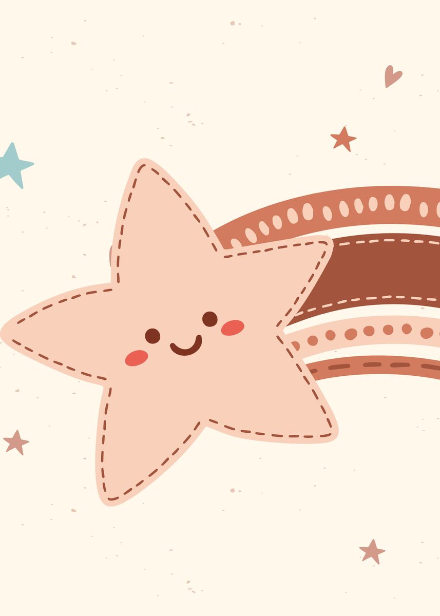 'Cute Kids Poster Star' Poster, picture, metal print, paint by afdesign ...