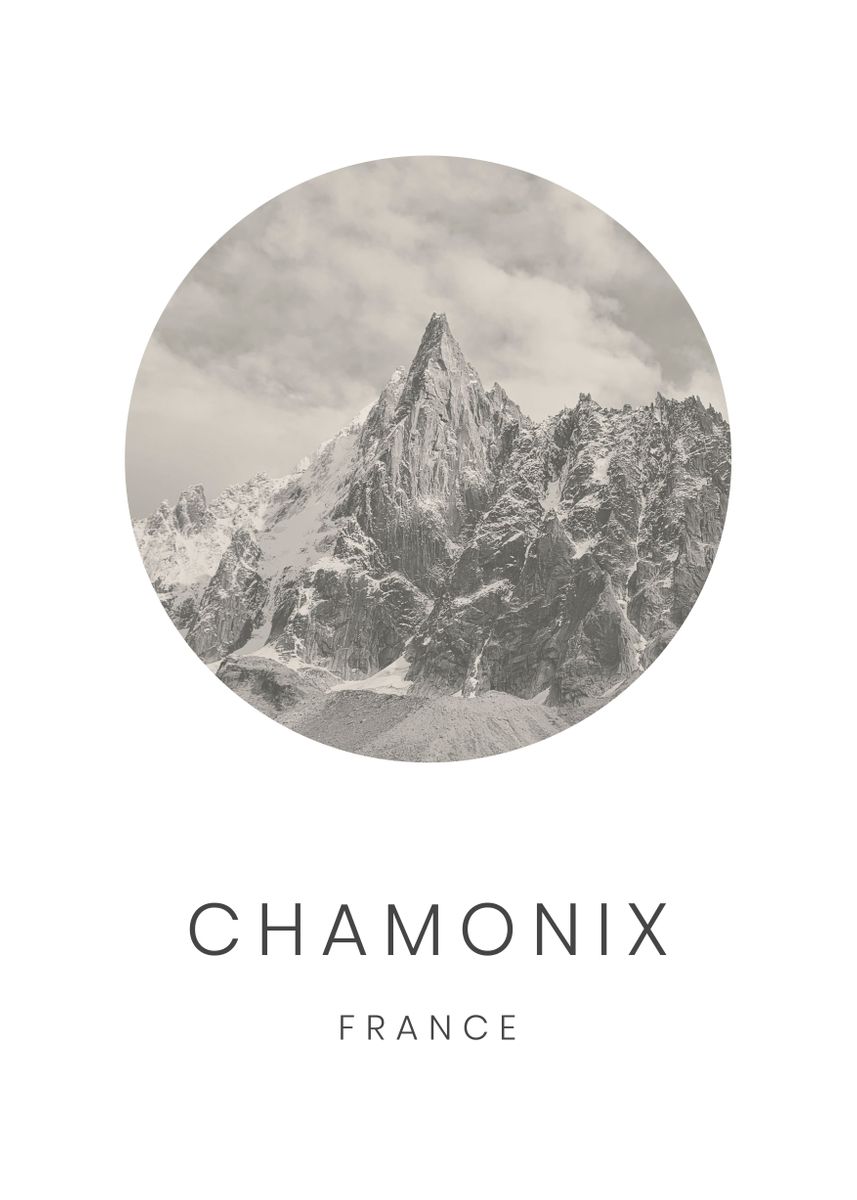 'Chamonix France' Poster, picture, metal print, paint by Travelfy Art ...