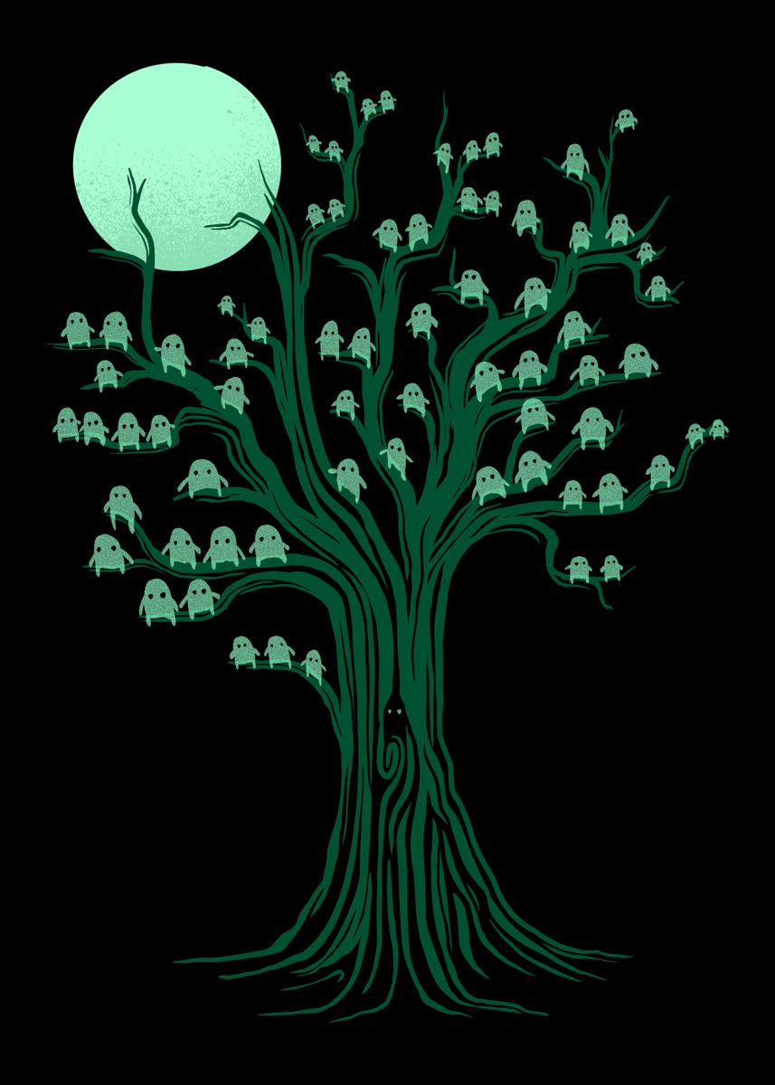 'Haunted Tree' Poster by sachpica | Displate